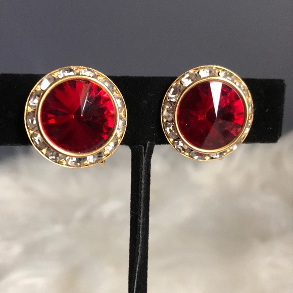 Vintage | Jewelry | Vintage Crystal Channel Set Rhinestone Earrings ...